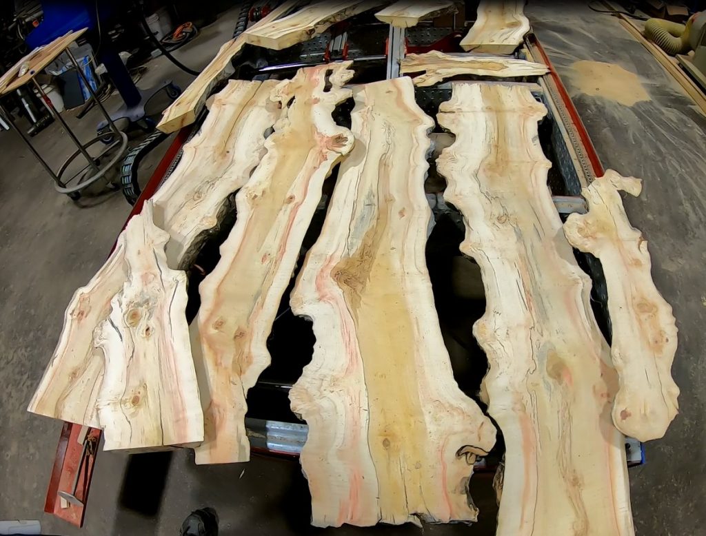 Burly Manitoba Maple Slabs – Mammoth Sawmill